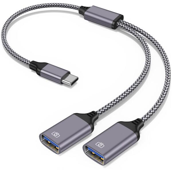 USB C 変換アダプ タタイプC - USB 3.0 OTGケーブル 最大高速転送5Gbps Phone 16/15/Max、Mac-Book Pro/Air 2023、Sam-sung S23/S22その他のType C デバイスと互換...