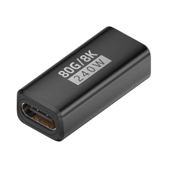 CY USB5.0 80Gbps メス-メス延長アダプタ、240W 16K 8K 5K、USB4.0 Thunderbolt3/4/5対応商品コード：49081223112型番：UC-032-FF-HX1) 16K/8K/5K Ultra ...