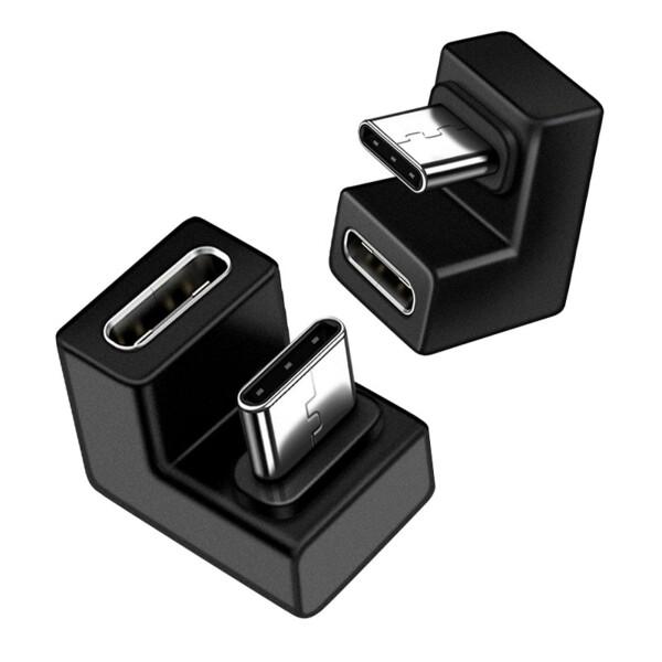 (LUYING) USB Type C 方向 変換 アダプター U字 U型 180度 USB3.1 高速充電 PD充電 データ同期 10Gbps タイプc type-c 変換アダプタ オス メス 2個セット商品コード：49081223166...