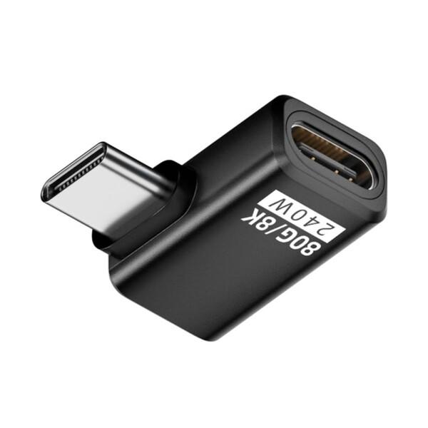 Xiwai USB5.0 延長アダプター 80Gbps オス-メス 左向き 右向き 240W 16K 8K 5K USB4.0 Thunderbolt3/4/5対応商品コード：49081223250型番：UC-032-RI-XYカラー：ブラ...