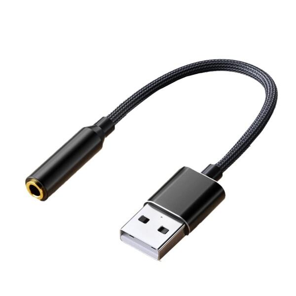 FineGoodUSB オーディオ 変換アダプタ USB2.0 to 3.5mm 0.2M 変換ケーブル 外付け サウンドカード 4極 TRRS ミニジャック変換ケーブル Windows/Mac その他のデバイスに等対応商品コード：4908...