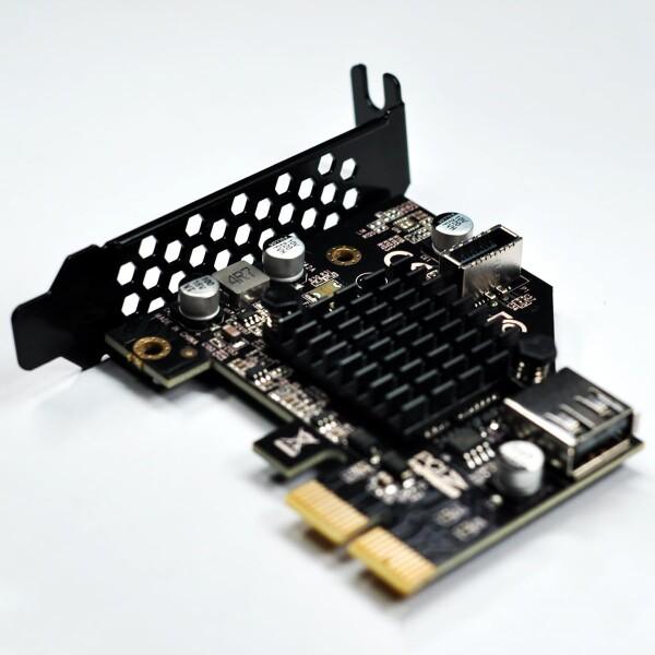 WLGQ USB フロントパネルアダプター, 内蔵 USB ハブ、USB PCie カード 4XからUSB 3.2 (10gbps)タイプ&amp;USB 2.0商品コード：49081223368型番：RC-P-008サイズ：PCIe-US...