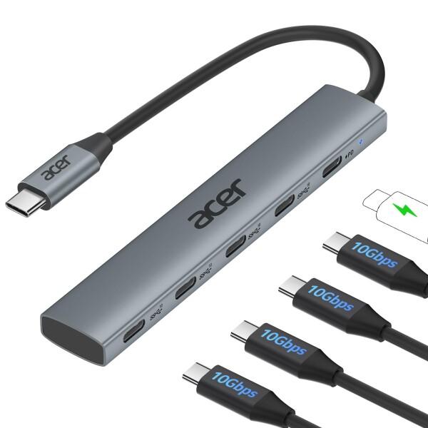 Acer USB Type-C ハブ 5-in-1USB C Hub 3.2 Gen2 超高速データ転送・100W PD急速充電 USB-C ポート増設 アダプター HDD SSD マウス適用 ノートPC タブレット Androidスマート...