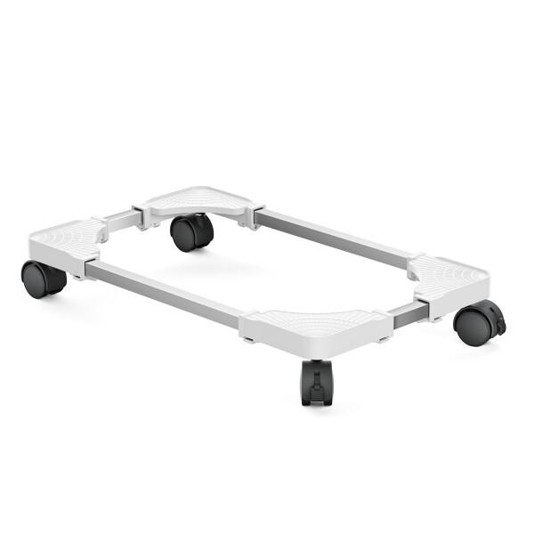 DEWEL CPUスタンド pcカート pc 置き台 PCカート PC収納ボックス・サーバーラック 植木鉢台 プリンター台 キャスター付き PCスタンド PCワゴン サイズ42〜55cm*22〜35cm*7cm 無段階調節 PCラック 熱対...