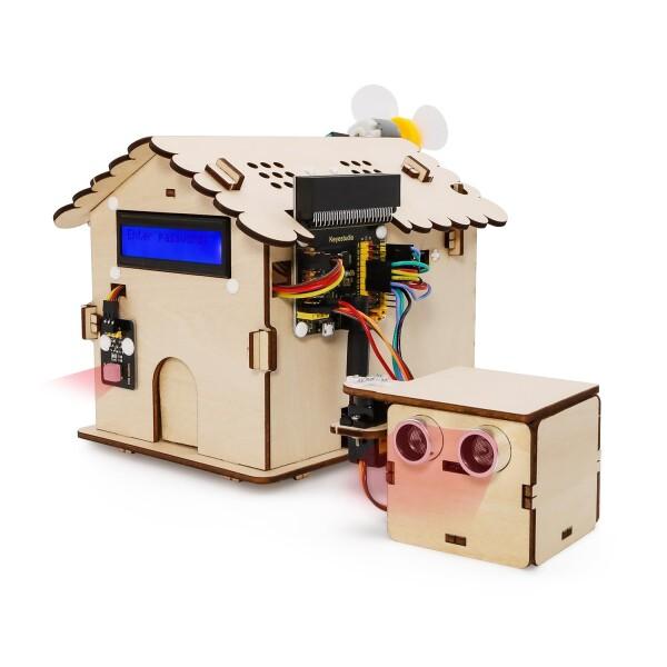 KEYESTUDIO スマートハウスキット Micro:bit V2用(別売)、初心者向け DIY Microbit ホームオートメーション教育用 STEM キット商品コード：49081253896型番：1カラー：Light Brownペイ...