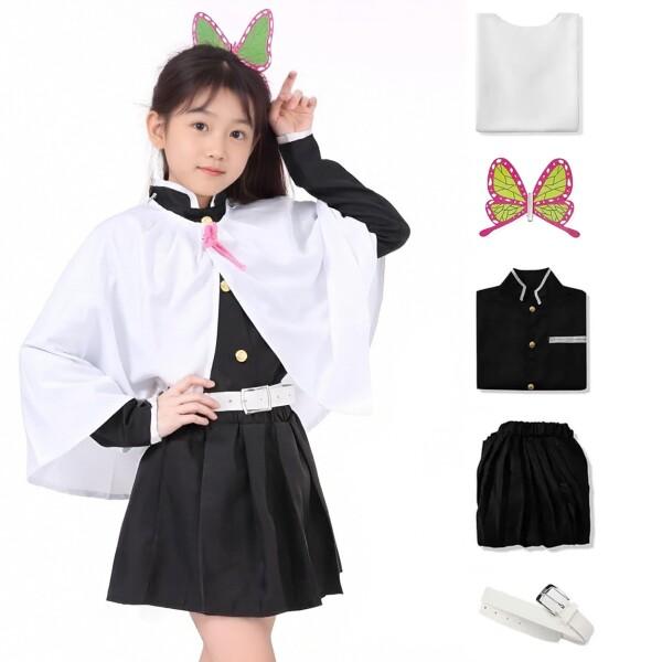 炭治郎 コスプレ 子供 カナヲ 時透無一郎 富岡義勇 胡蝶 しのぶ 善逸 コスプレ衣装 キッズ 変装 ハロウィン 文化祭 舞台衣装 コスチューム 適用サイズ110-150cm (栗花落カナヲ, 110)商品コード：49081254112サイ...