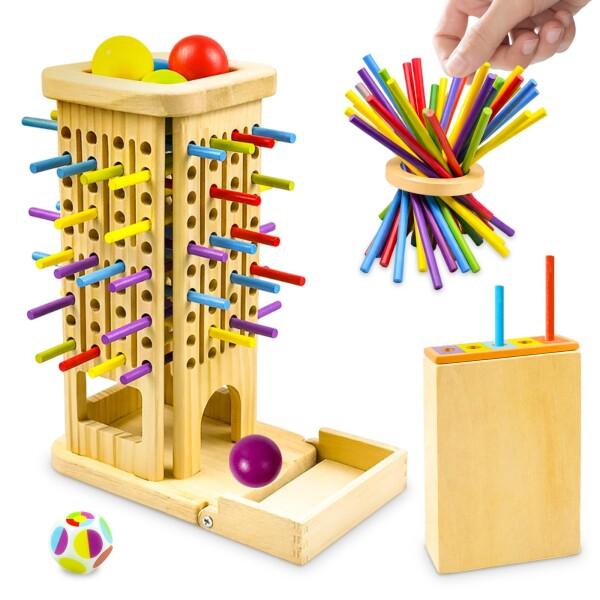 SINGERTOP モンテッソーリ玩具 知育玩具 ボードゲーム バランスゲーム 3in1 バランスタワー テーブルゲーム パーティーゲーム 集中力 指先訓練 男の子 女の子 3歳 4歳 5歳 6歳 誕生日 プレゼント ギフト 入園お祝い商品...