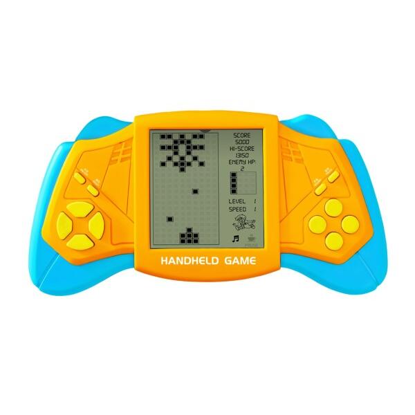 CZT クリエイティブ テトリス ゲーム コンソール翼型の外観2574 の 1ブロック/レンガブロックパズルゲーム携帯ゲーム機ポータブルハンドヘルドコンピュータ子供用ポケット機レトロなビデオ子供/学生/誕生日プレゼント (黄色)商品コード：...