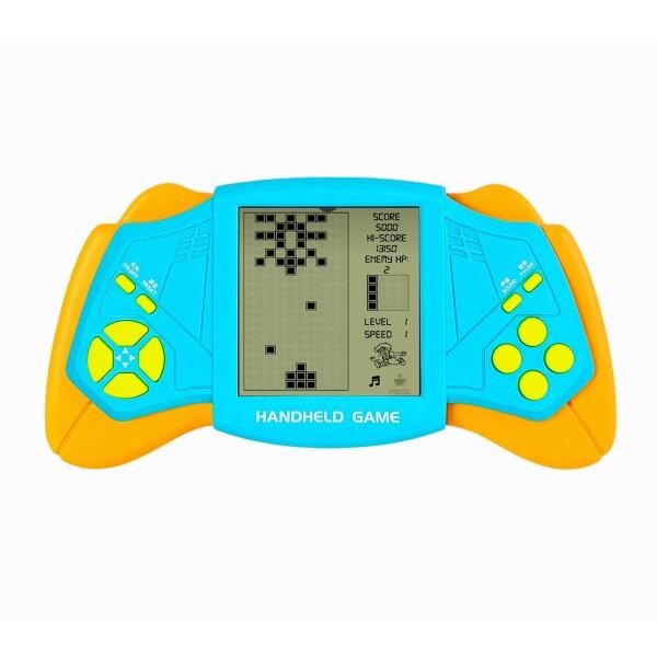 CZT クリエイティブ テトリス ゲーム コンソール翼型の外観2574 の 1ブロック/レンガブロックパズルゲーム携帯ゲーム機ポータブルハンドヘルドコンピュータ子供用ポケット機レトロなビデオ子供/学生/誕生日プレゼント (青)商品コード：4...