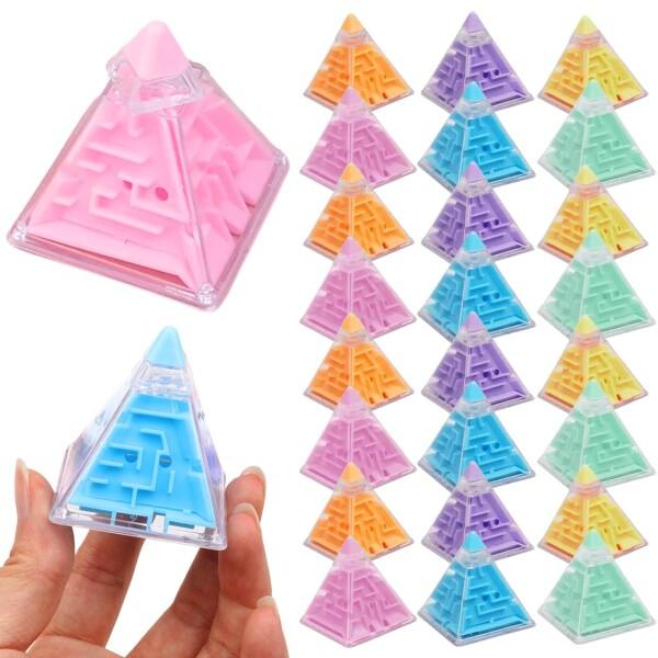 SALUDABLE 立体迷路 3D迷路 パズル ボール 子供 景品 キューブ 脳トレ 暇つぶし 玩具 (ピラミッド 40個セット)商品コード：49081267527型番：A344カラー：ピラミッド 40個セット【空間認識力と論理的思考を育て...
