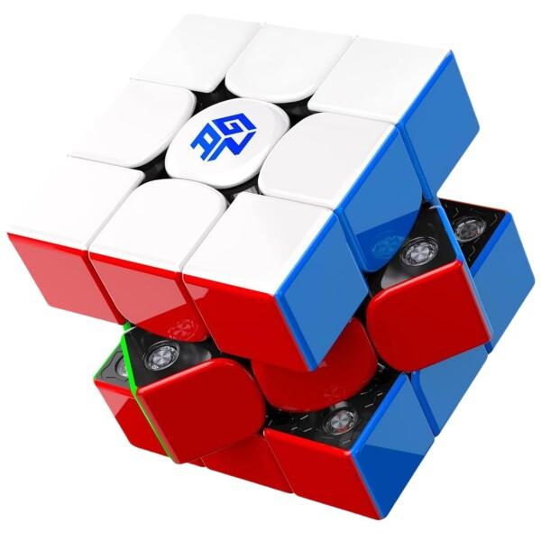 GAN V100 Maglev UV 3x3 ステッカーレス磁気浮Cubeスピードマジックキューブ GANV100 マグレブ UV 3x3x3 競技用 2025年パズル磁石内蔵キューブフロスGAN V100 UV 55mm（UVコーティング...
