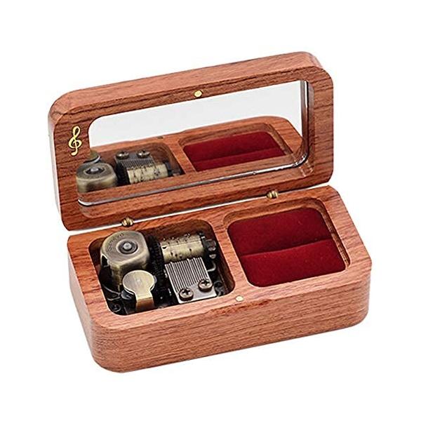 Sinzyoシリンダーオルゴール 木製 リング挿し付きミュージックボックス 敬老の日 記念品 お誕生日 バースデー プレゼント 母の日ギフト (ローズウッド 曲：カノン)商品コード：49081269030サイズ：ワンサイズカラー：ローズウッ...