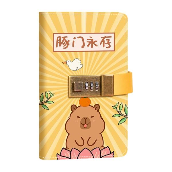お札専用 貯金箱 かわいい カピバラ パンダ ダイヤル付貯金箱 本型 お札100枚収納 隠し金庫 貯金ファイル お金 折らずに入れる 100万貯金チャレンジ 封筒貯金 子供大人兼用 (4C)商品コード：49081269058型番：EMGE6...