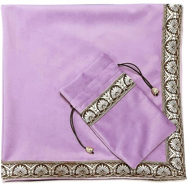 Kuai タロットクロス パステルカラー 68×68cm 2点セット ベルベット ポーチ付 タロット カード 占い 鑑定 厚手 (ピンクパープル, 2点セット ポーチ小付)商品コード：49081269167型番：Ta68サイズ：2点セット ...