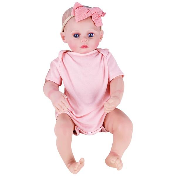 ROERHE リボーンドール ビニール ベビードール リアル 女の子 赤ちゃん人形 布の体 リアルドール baby doll 新生児 45CM 育児練習 プレゼント ドールセラピー商品コード：49081270425型番：T002-010-G...
