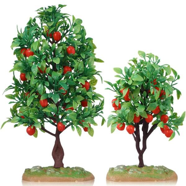 Zerodeko ジオラマ 木 模型 りんごの木 ミニチュア ツリー 果樹 2本セット 21cm 人工樹木 鉄道模型 建築模型 情景部品 風景 装飾 プラスチック製 (グリーン)商品コード：49081270598型番：237H0BSM3C3...