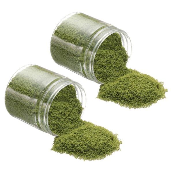 CoCud モデルグラス地形パウダー 185ml容量 フェイクミニチュアフラワーグラスツリースポンジ 緑/黄 - (用途: DIYドールハウス・フェアリーガーデン・模型鉄道ランドスケープ) 2個入り商品コード：49081270601型番：c...