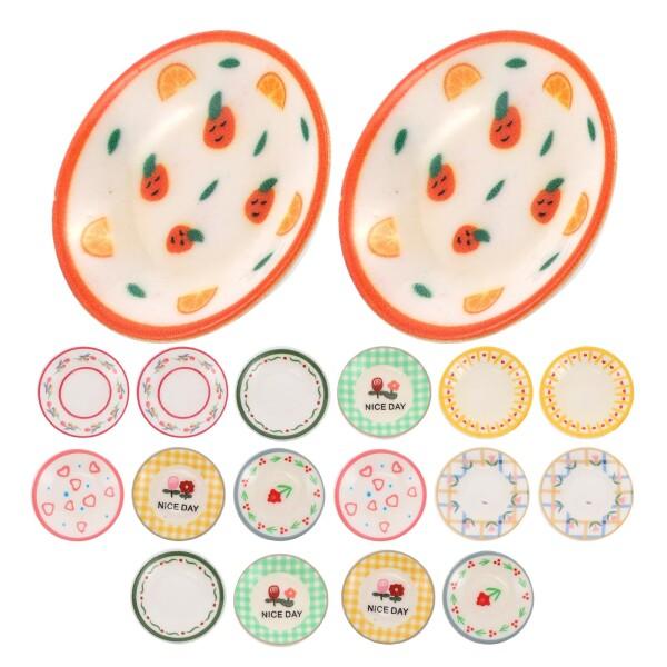 FRCOLOR 食玩 ミニチュア食器 ミニチュアプレート 18点 セット ア キッチン道具 おままごと 食器 雑貨商品コード：49081270602型番：AO182NH14WC220PR6【食品サンプル級の本格的な食器セット】陶器のような質...