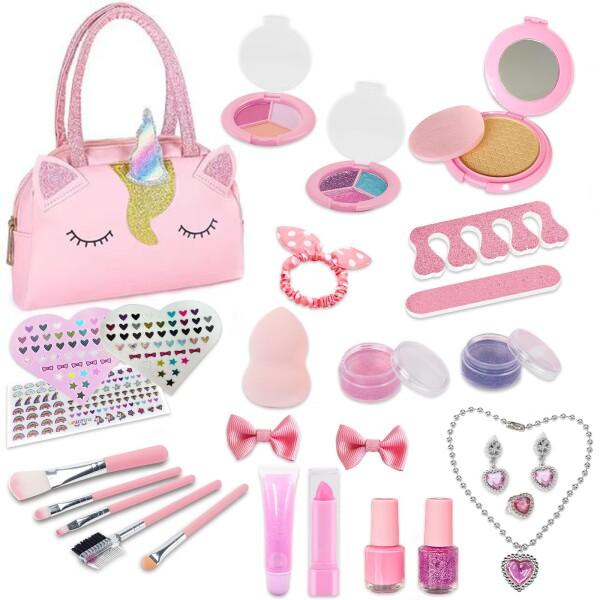 OTONOPI メイクおもちゃ お化粧セット 色が付ける 本物 ごっこ遊び コスメセット おままごと29点セット 無添加 安全 6 7 8 9 10 11 12 13 歳 おしゃれ 誕生日 クリスマス プレゼント商品コード：49081270...