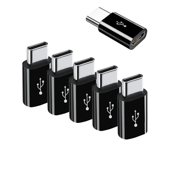 TRkin Type-CアダプタMicro USB（メス）to Type-Cアダプタ高速転送変換コネクタSwitchコネクタGalaxy S 9/S 8/A 3、Macbook Pro、Nexus 5 X/6 PなどAndroid多機種（ブ...