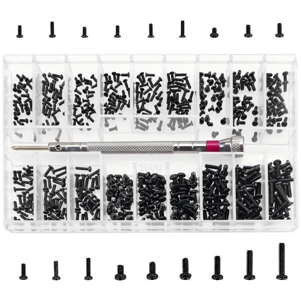 極小ネジ詰め合わせキット 18種類 M1.2 M1.4 M2.0 小型ネジ詰め合わせキット メガネ 時計用 収納ケース付き商品コード：49081275802型番：1サイズ：M1.2, M1.4, M2.0 (#0-80, 1cm)【商品詳細...