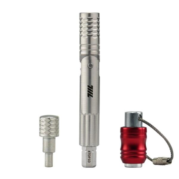 711L Pen Driver - 折りたたみ式L字ハンドル 4mm精密ビット &amp; 1/4インチ両頭ビット対応 超小型 EDC ドライバー商品コード：49081277912カラー：シルバー1本で2役デュアルビット互換性:1/4インチ...
