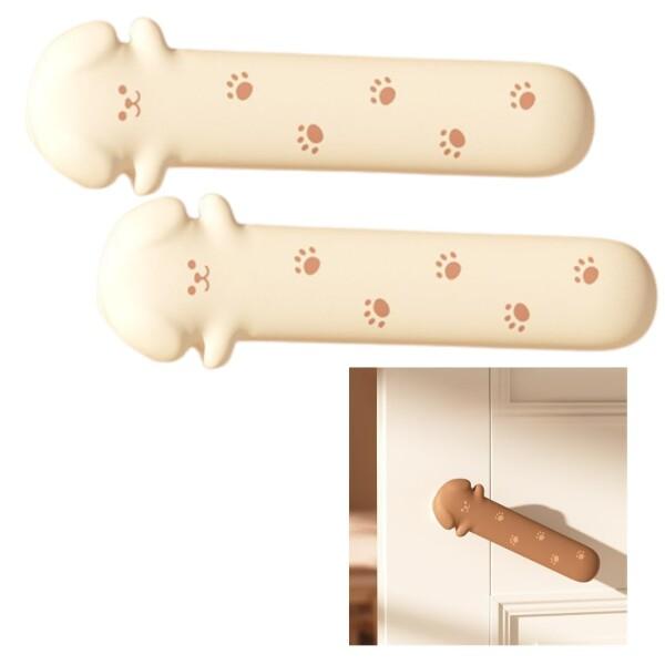 ateena ドアノブカバー ドアレバー シリコン 取っ手 カバー 子犬 ドア ハンドル 2個セット 子供部屋 静電気 B (2個, ホワイト)商品コード：49081293080型番：ateenaカラー：ホワイト【暮らしの「ヒヤッ」を解消】...