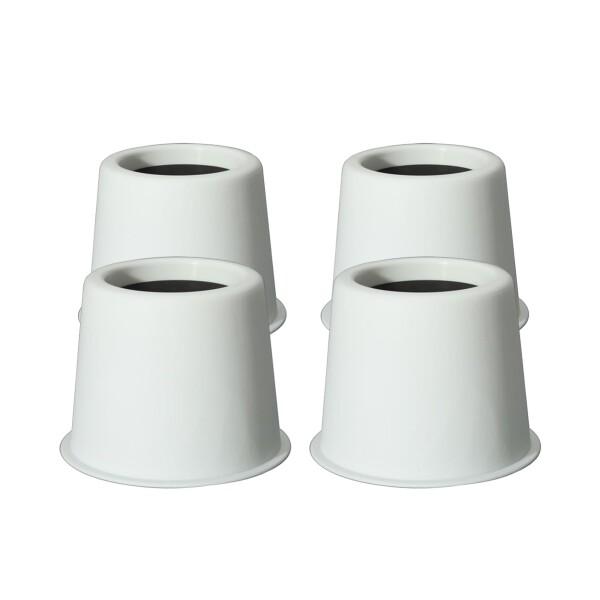 高さ約8CM テーブル・こたつなど家具の高さ調節が簡単にできる 高さを上げる ベッド底上げ 4個セット 高さ調節脚 こたつ 継足し 継ぎ足 丸型 テーブル脚台 暖房器具 丸型 (耐荷重500kg) （ホワイト）商品コード：490812934...