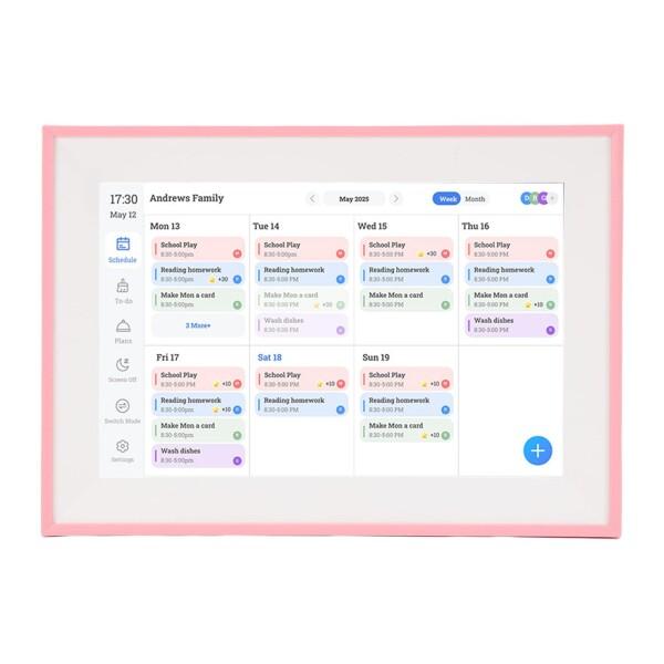 Denash スマートデジタルカレンダー、10.1インチのHDタッチスクリーンファミリープランナー、雑用チャートとフォトフレームを備えたホームシンクビアWiFi 用商品コード：49081318221型番：Denase9zuid41bmカラー...