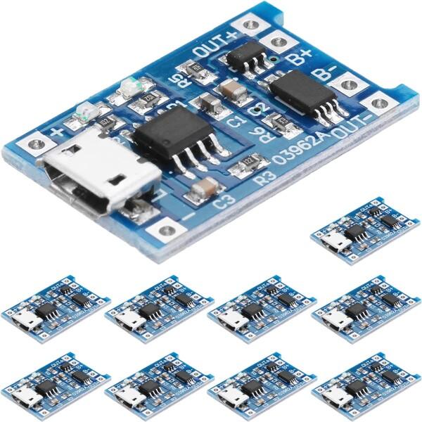 DAOKAI 10PCS 1A二重保護の高い現在のリチウム電池の充満板5VマイクロUSBインターフェイス入力充満モジュール商品コード：49081318281型番：WE-DA-040カラー：マイクロ USB 充電ボードパラメータ: 入力電圧:...
