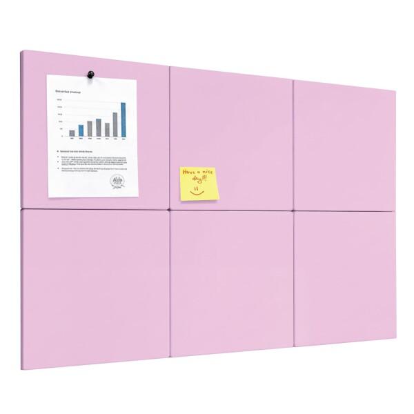 ViVin 壁に貼る ホワイトボード 60×90cm マグネット対応 30×30cm 6枚入り 組立式 DIY 掲示板 室内用・オフィス・学校・業務用 おしゃれな飾り物 ピンク商品コード：49081319376型番：D-UF-WB3030P...
