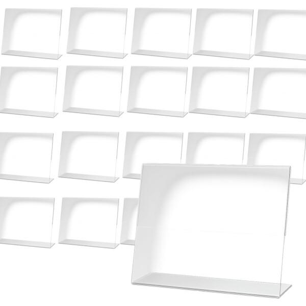 Crystal craft ポップ スタンド POP L字 卓上 ネーム プレート プライス カード 立て 6×4cm 20枚 セット 横置き型商品コード：49081319535型番：なしサイズ：横型カラー：透明【透明度の高いアクリル素材】...