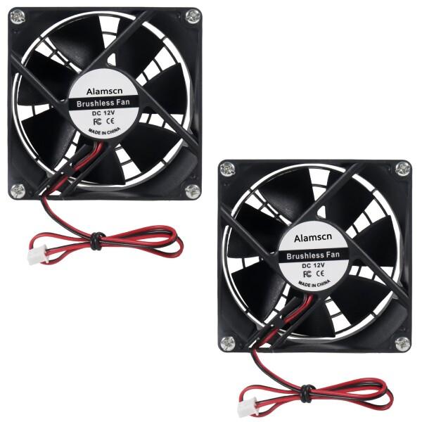 冷却ファン80mm 80x80x25mm DC 12V大風量8025ファン2ピンパソコンケース用（2個）商品コード：49081321370型番：AL15089カラー：8025サイズ:8080 25mm (LWH)です;コネクタ:2ピンです。...