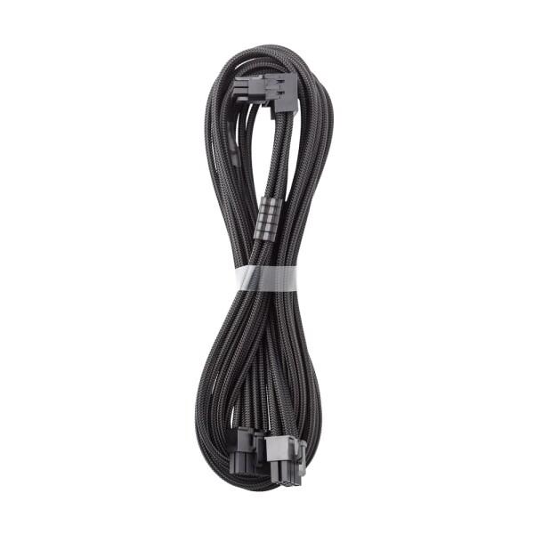CableMod C-Series Pro ModMesh Sleeved 12VHPWR 90° StealthSense PCI-e Cable for Corsair - Variant A (Black, 16-pin to Dua...