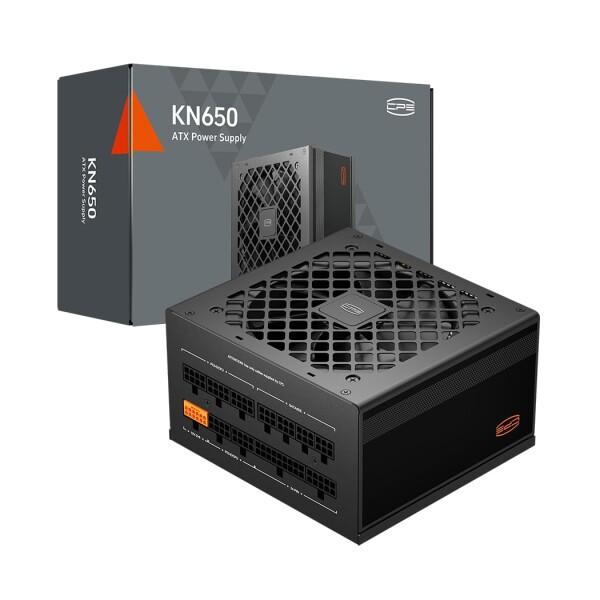 PCCOOLER CPS KN650 フルモジュラー電源ユニット、80 PLUS Gold 650W PSU、ネイティブ12V-2x6ピンコネクタ、ATX 3.1 &amp; PCIe 5.1対応、デュアルCPU電源ケーブル、105[度]定...