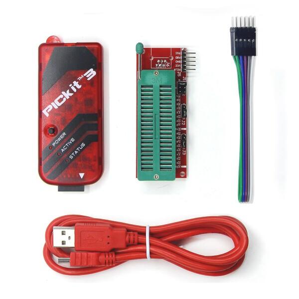 PIC プログラミングキット PICKIT3 プログラマー ICD2 シミュレータ マイコン PICKIT3互換品 PICプログラミング PICダウンローダー PICマイコン PICKIT3 アップグレード版商品コード：4908132158...