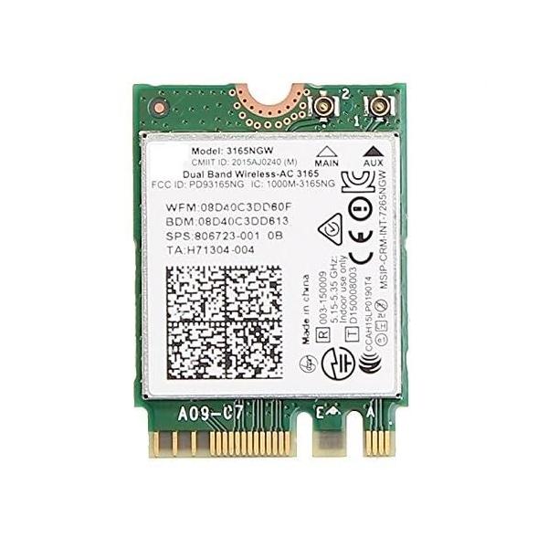 Laptopdiyparts インテル Dual Band Wireless-AC 3165 デュアルバンド 2.4/5GHz 1x1 802.11ac/a/b/g/n 最大433Mbps + Bluetooth 4.2 M.2 無線LAN...