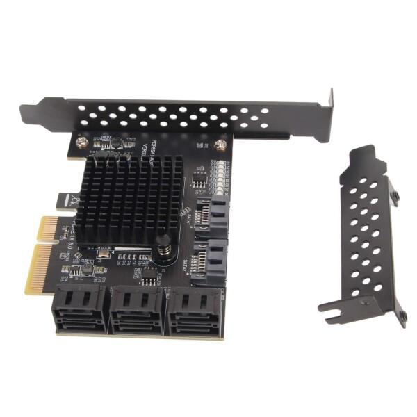 8ポート SATA3.0 PCIe 拡張カード 6Gb/s 高速転送 ホットスワップ対応 ブートディスクサポート 大型ヒートシンク搭載 ショートバッフル付き Windows/Linux/NAS 対応 HDD/SSD ストレージ拡張ボード商品...