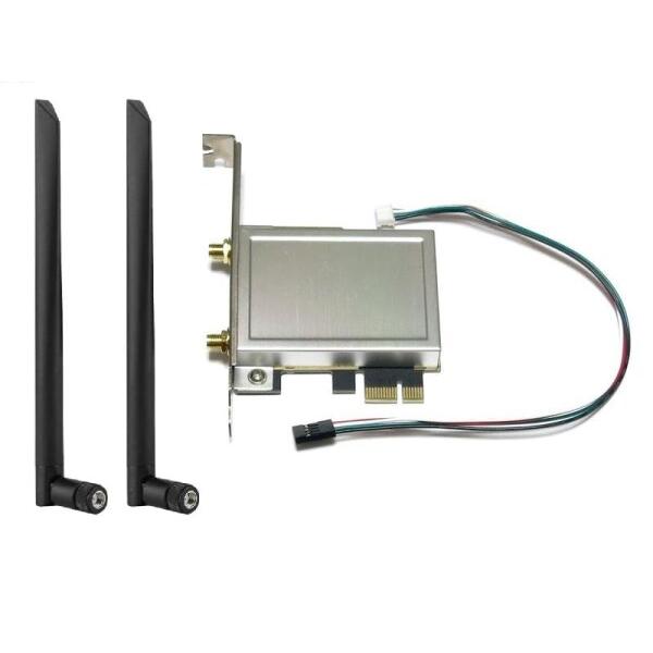 インターフェース ディスクトップパソコンに対応 mini PCI Express用無線LAN モジュールカード to PCI Express/PCIe に変換ボード アンテナ２本付き商品コード：49081321817mini PCI Exp...