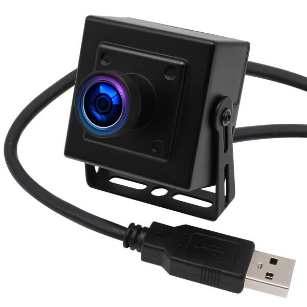 ELP 1600万画素 Webカメラ 広角 小型 USBカメラ パソコン 180度魚眼レンズ 4K ウェブカメラ UVC USB2.0 Webかめら 3496P PC USBカメラ CMOS IMX298 ミニ ビデオカメラ CCTV 工業...