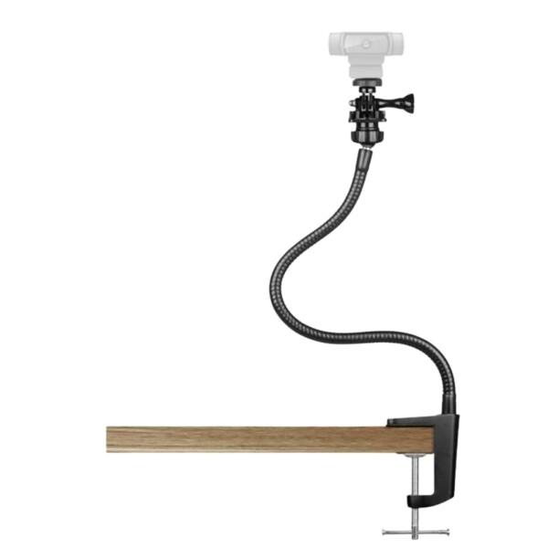 TOKIWANO ウェブカメラマウント - フレキシブルアームクランプスタンド三脚 適用 Logitech Webcam C920s C930 C922 C925e C615 Brio(1/4-20ネジ穴付き)-携帯電話やデジタルカメラには...