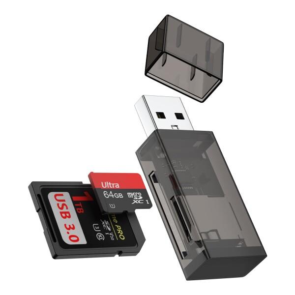 Vedfoad sdカードリーダー USB-A&amp;USB 3.0 2in1 マイクロsdカードリーダー SDHC/SDXC/Micro SD メモリカードリーダー 超小型 高速転送 写真/ビデオ/データ 設定不要 パソコン両対応 Ma...