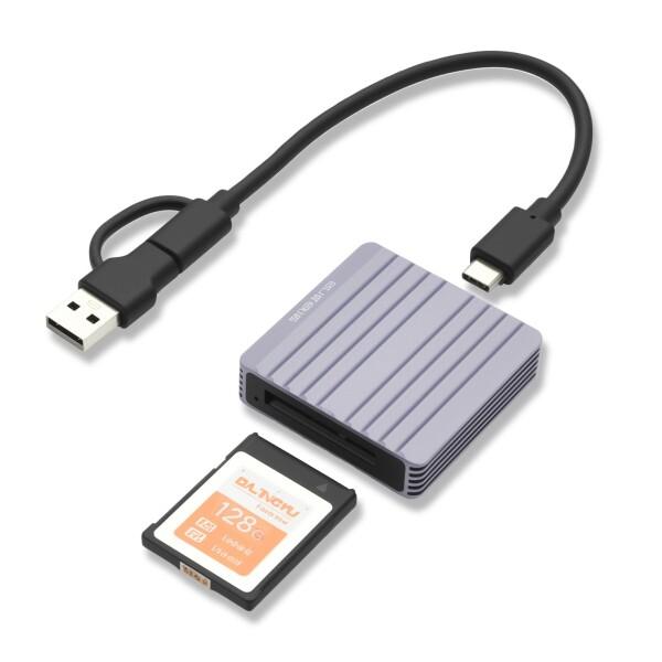 ELUTENG CFexpress Type B カードリーダー 最大10Gbps メモリーカードリーダー USB-C/USB-A 2-in-1 2TB 大容量 USB3.2 ケーブル付属 タイプ B CFexpress アダプター Win...