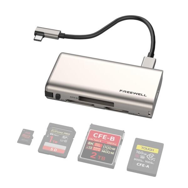 Freewell Proカードリーダープラス - SD、CF-ExpressタイプA/B、XQD、最大4TB、パッシブ放熱、最大10Gbps速度をサポート - シャンパンゴールド商品コード：49081322307型番：Pro-Readerサ...