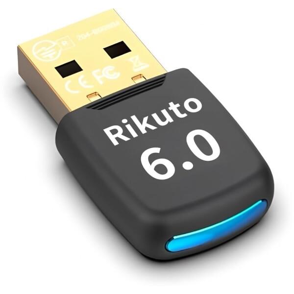 Rikuto Bluetooth アダプタ 6.0 Bluetooth USB bluetooth レシーバー ブルートゥース アダプタ プラグ＆プレイLMP 14.5X 超低遅延 小型 簡単な操作 最大通信距離20-30m EDR/LE対...