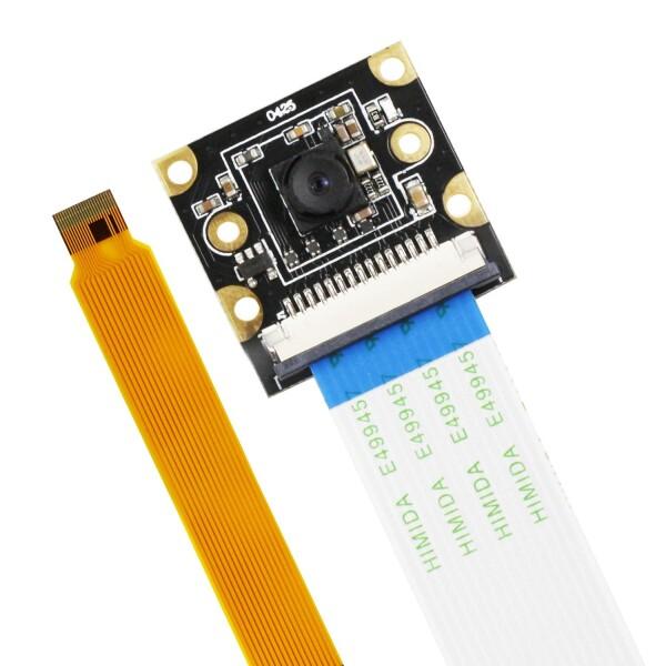 Yahboom IMX219 HDカメラケース付き,8MP 120° CSIカメラモジュール Jetson Nano/Jetson Orin Super/ラズベリーパイ5と互換性あり (IMX219 120°camera+15/22pin)...