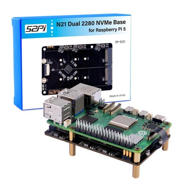 GeeekPi N07 /N05/N04 PCIe M.2 M-Key NVMe SSD PCIe 周辺機器ボード、Raspberry Pi 5 用、M.2 Key-M NVMe SSD 2230/2242/2260/2280 をサポート…...
