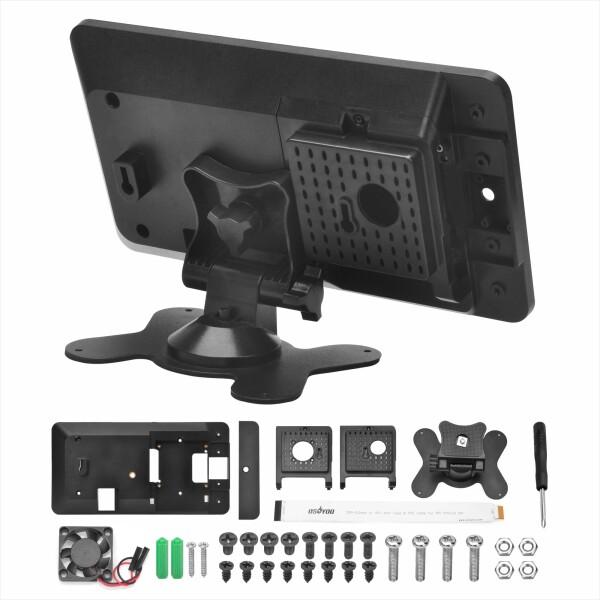 OSOYOO PiStudioケース for Raspberry Pi 5/4/3/2 - Raspberry Pi公式7インチDSIタッチスクリーンおよびOSOYOO 7インチIPS DSIディスプレイと互換性あり、ラズパイ Piを高性能...