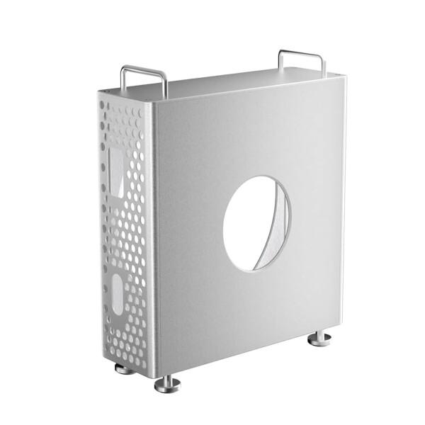 For Mac miniM4 ケース Mac miniM4 Pro 2024 ケースMacmini M4/M4 Pro 2024 縦型コンピュータケース 縦置きスタンド シャーシ用ケース アルミニウム 保護防塵ブラケット 収納スタンド 放熱...