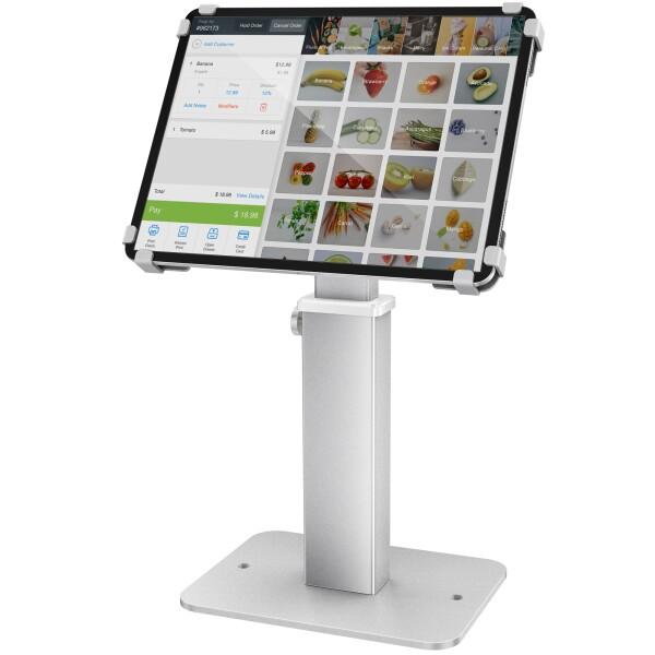 盗難防止|360度回転|卓上置き カウンタートップ|シルバー|AboveTEK|小売業|産業用|POS キオスクスタンド|9.7~13インチ|iPad タブレット対応|Airレジ商品コード：49081322969型番：TH-103Sサイズ：...
